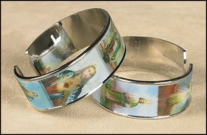 Lenticular Devotional Saints Cuff Bracelet