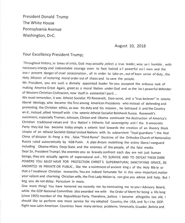 Open Letter to President Donald Trump