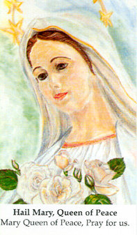 Hail Mary, Queen Of Peace - Prayer Card