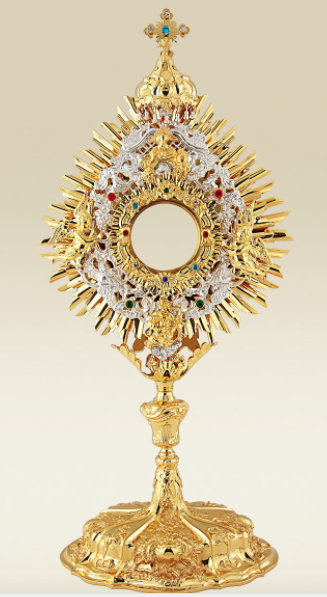 Baroque Monstrance, ht 23 in