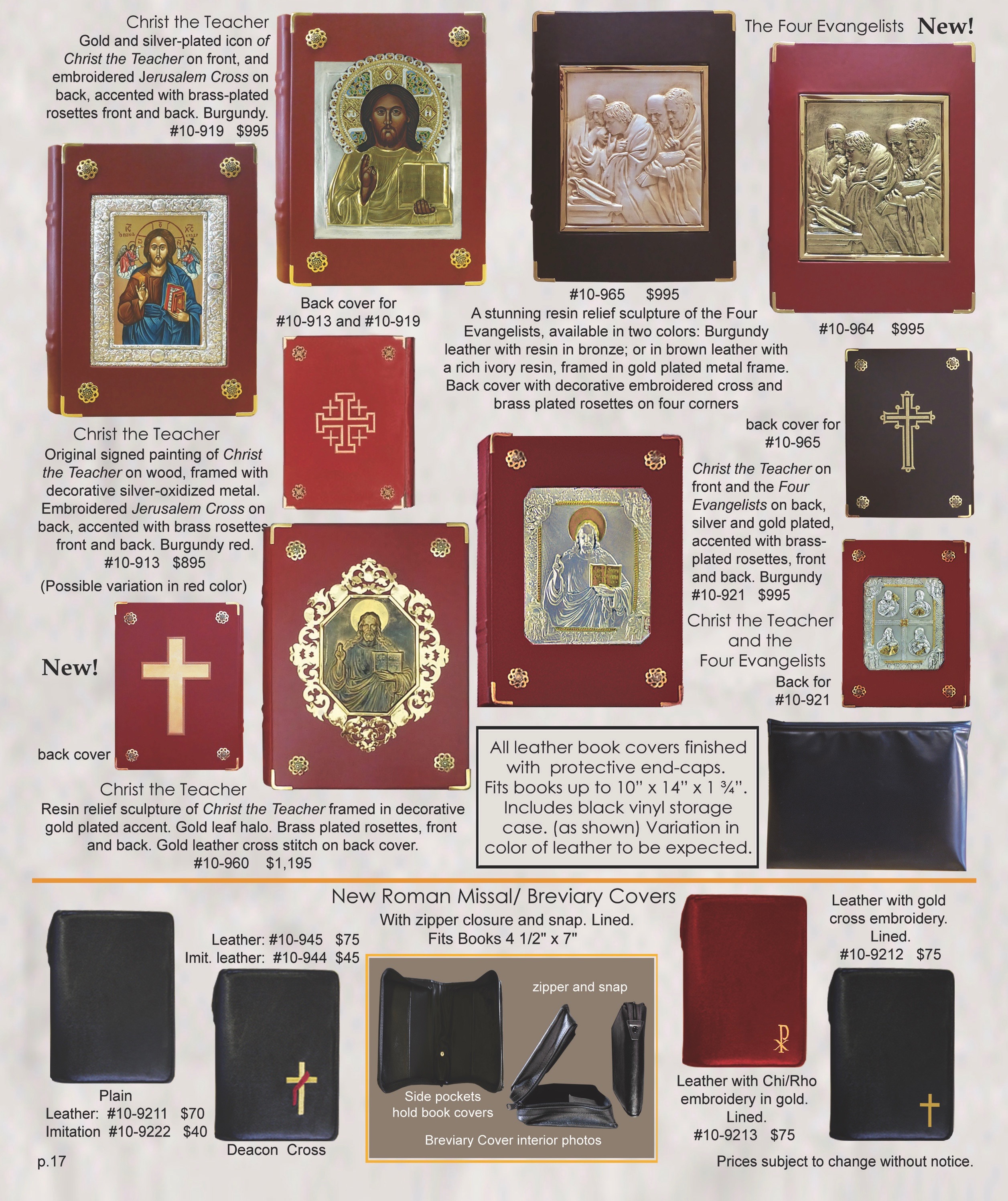 BOOK OF THE GOSPEL, ROMAN MISSAL & BREVIARY COVERS